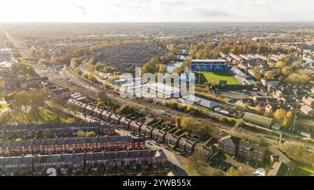 Stockport County FC Edgeley Park gorund Stock Photo - Alamy