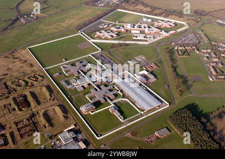 Aerial view of HM Featherstone Prison and Brinsford Prison at ...