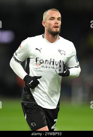 Derby County's Joe Ward in action during the Sky Bet Championship match ...