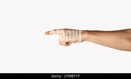 Close-Up of cropped hand pointing Stock Photo - Alamy