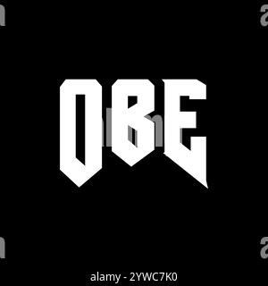 OBE letter logo design for technology company. OBE logo design black ...