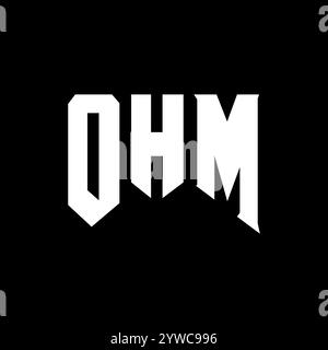 OHM letter logo design for technology company. OHM logo design black ...