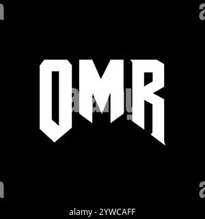 OMR letter logo design for technology company. OMR logo design black ...