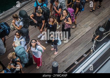 Koh Samui, Thailand, December 5, 2024 Ships regularly dock at the Koh ...