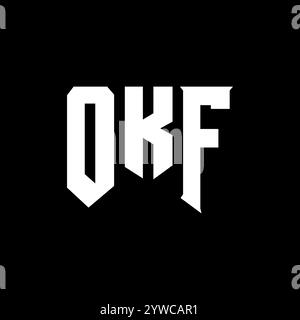 OKF letter logo design for technology company. OKF logo design black ...