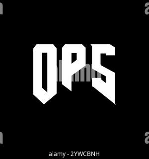 OPS letter logo design for technology company. OPS logo design black ...