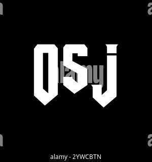 OSJ letter logo design for technology company. OSJ logo design black ...