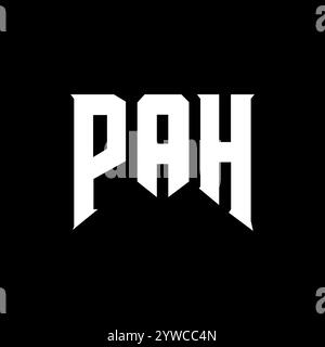 PAH letter logo design for technology company. PAH logo design black ...