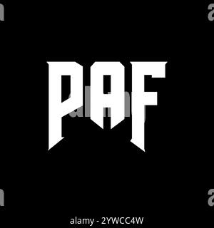 PAF letter logo design for technology company. PAF logo design black ...
