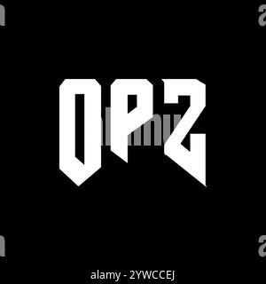 OPZ letter logo design for technology company. OPZ logo design black ...