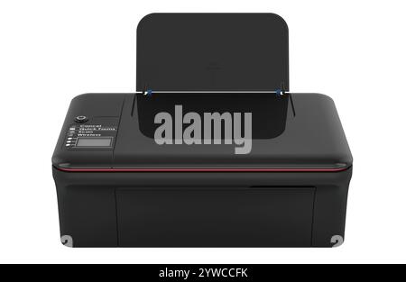 3D Photocopier printer MFP on black background. Modern technologies ...
