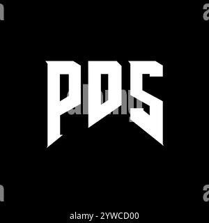 PDS letter logo design for technology company. PDS logo design black ...