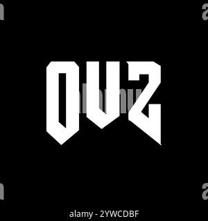 OUZ letter logo design for technology company. OUZ logo design black ...