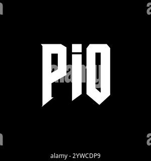 PIO letter logo design for technology company. PIO logo design black ...