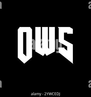 OWS letter logo design for technology company. OWS logo design black ...