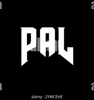 PAL letter logo design for technology company. PAL logo design black ...