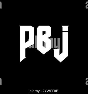 PBJ letter logo design for technology company. PBJ logo design black ...