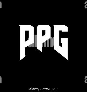 PPG letter logo design for technology company. PPG logo design black ...