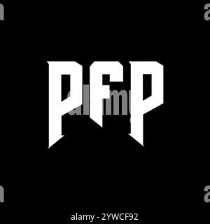 PFP letter logo design for technology company. PFP logo design black ...