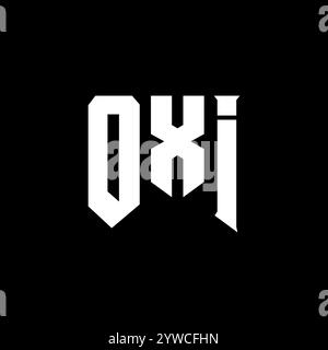 OXI letter logo design for technology company. OXI logo design black ...