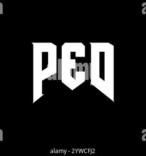 PED letter logo design for technology company. PED logo design black ...
