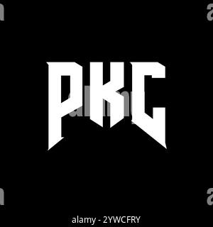PKC letter logo design for technology company. PKC logo design black ...