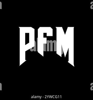 PFM letter logo design for technology company. PFM logo design black ...