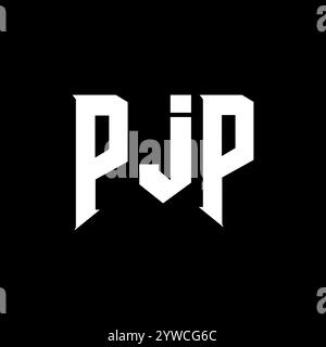 PJP letter logo design for technology company. PJP logo design black ...