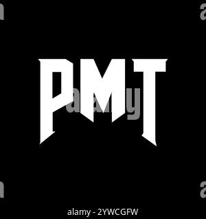 PMT letter logo design for technology company. PMT logo design black ...