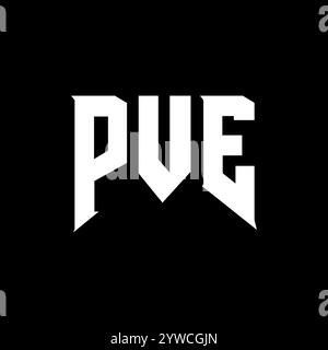 PVE letter logo design for technology company. PVE logo design black ...