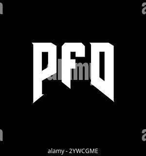 PFD letter logo design for technology company. PFD logo design black ...