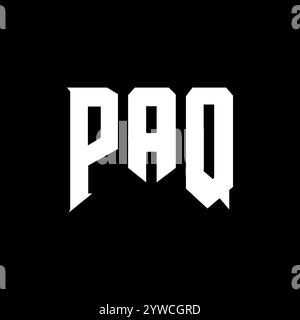 PAQ letter logo design for technology company. PAQ logo design black ...