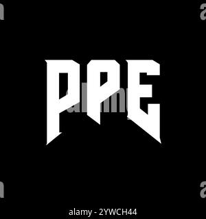 PPE letter logo design for technology company. PPE logo design black ...