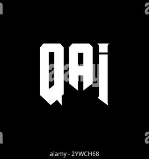 QAI letter logo design for technology company. QAI logo design black ...