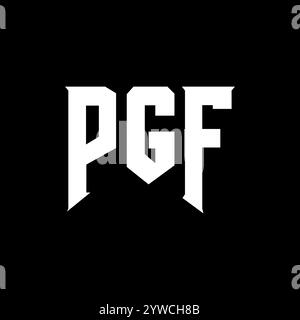 PGF letter logo design for technology company. PGF logo design black ...