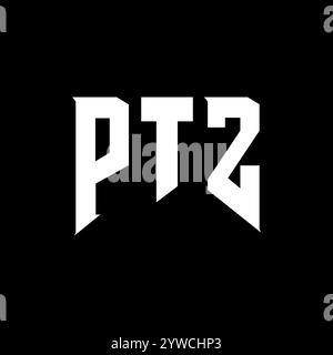 PTZ letter logo design for technology company. PTZ logo design black ...