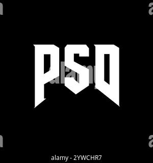 PSD letter logo design for technology company. PSD logo design black ...