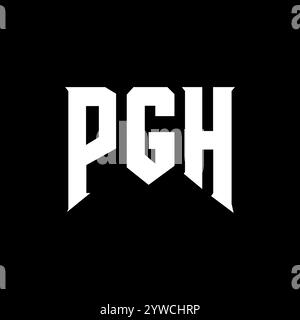 PGH letter logo design for technology company. PGH logo design black ...