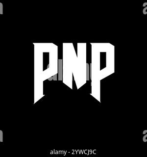 PNP letter logo design for technology company. PNP logo design black ...