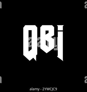 QBI letter logo design for technology company. QBI logo design black ...