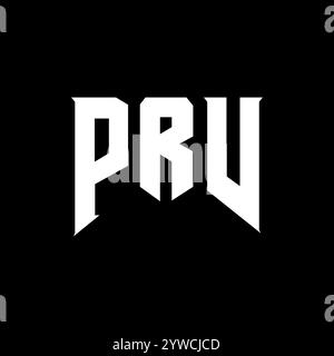 PRV letter logo design for technology company. PRV logo design black ...