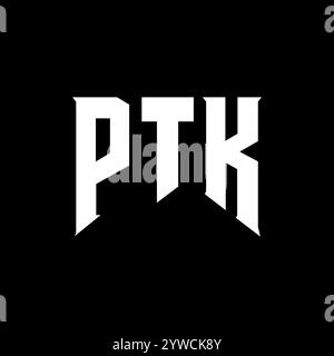 PTK letter logo design for technology company. PTK logo design black ...