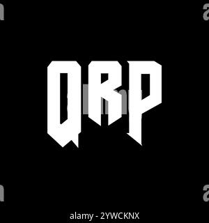 QRP letter logo design for technology company. QRP logo design black ...