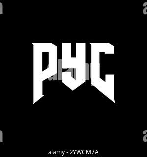 PYC letter logo design for technology company. PYC logo design black ...