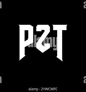 PZT letter logo design for technology company. PZT logo design black ...