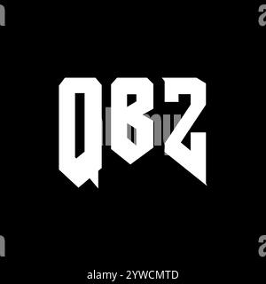 QBZ letter logo design for technology company. QBZ logo design black ...