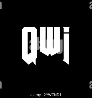 QWI letter logo design for technology company. QWI logo design black ...
