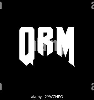 QRM letter logo design for technology company. QRM logo design black ...