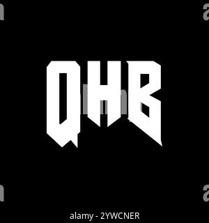 QHB letter logo design for technology company. QHB logo design black ...