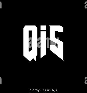 QIS letter logo design for technology company. QIS logo design black ...